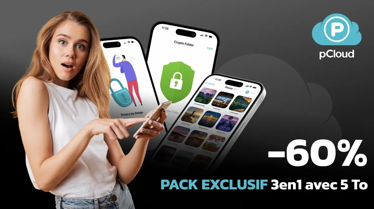 pCloud : -60% sur les offres Cloud 3en1 et tous les plans à vie individuels