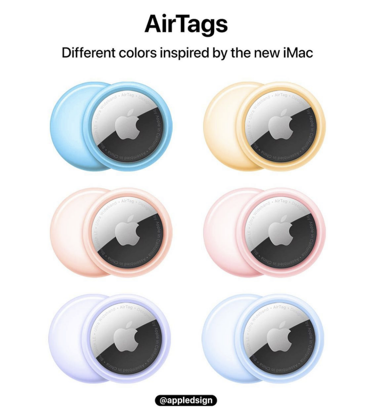 Concept : et si on déclinait l'AirTag de toutes les couleurs (et aussi ...