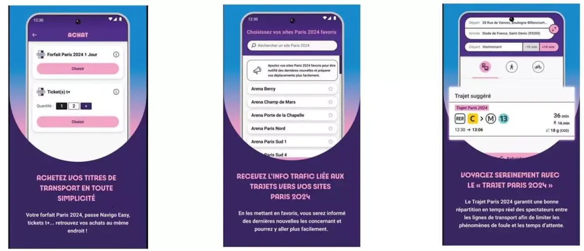 Transport public Paris 2024, la nouvelle app pour les JO
