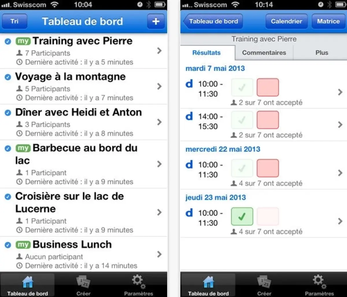 La nouvelle app' Doodle est gratuite, et propose une messagerie instantanée