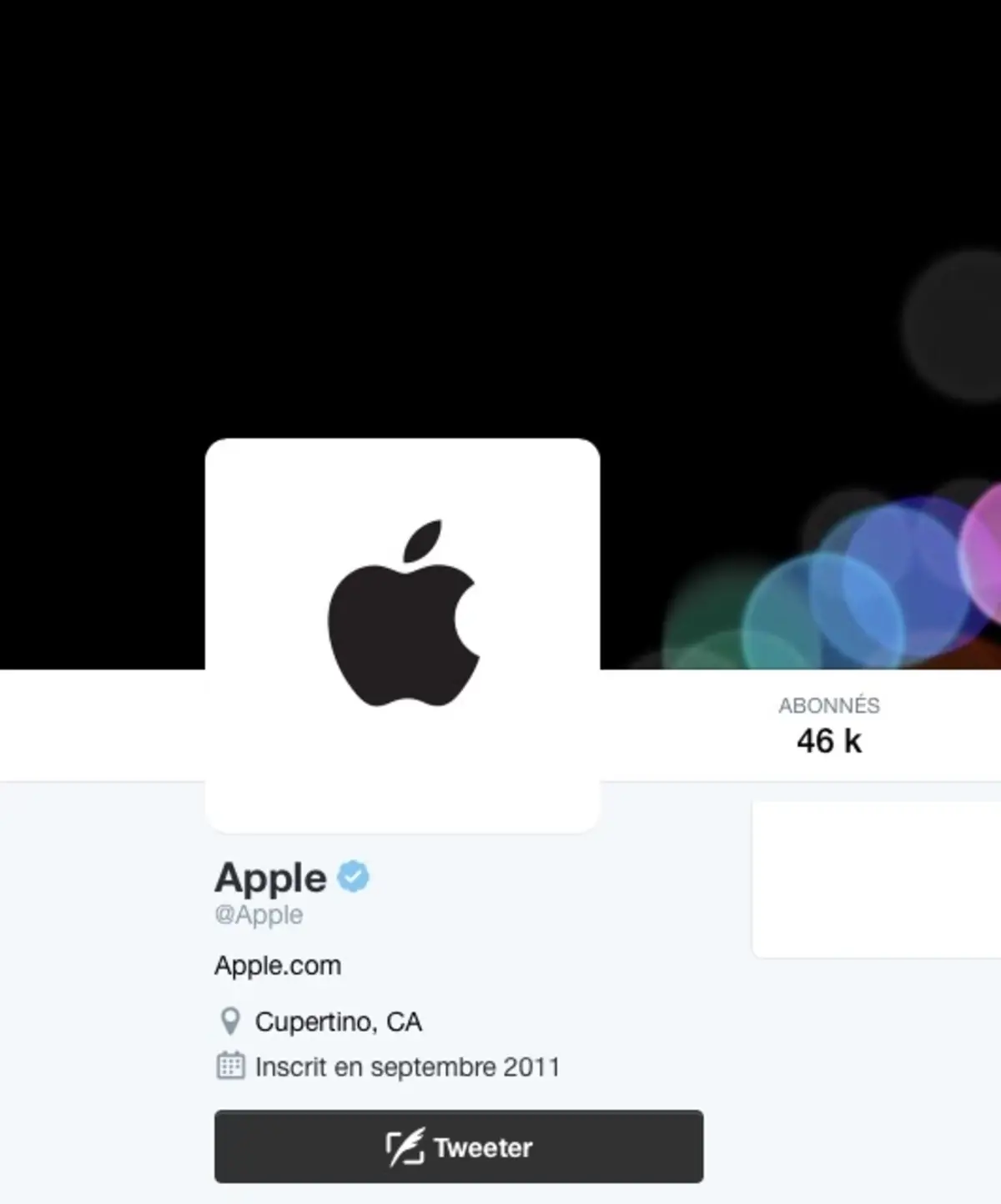 Apple lance enfin son compte twitter officiel @Apple