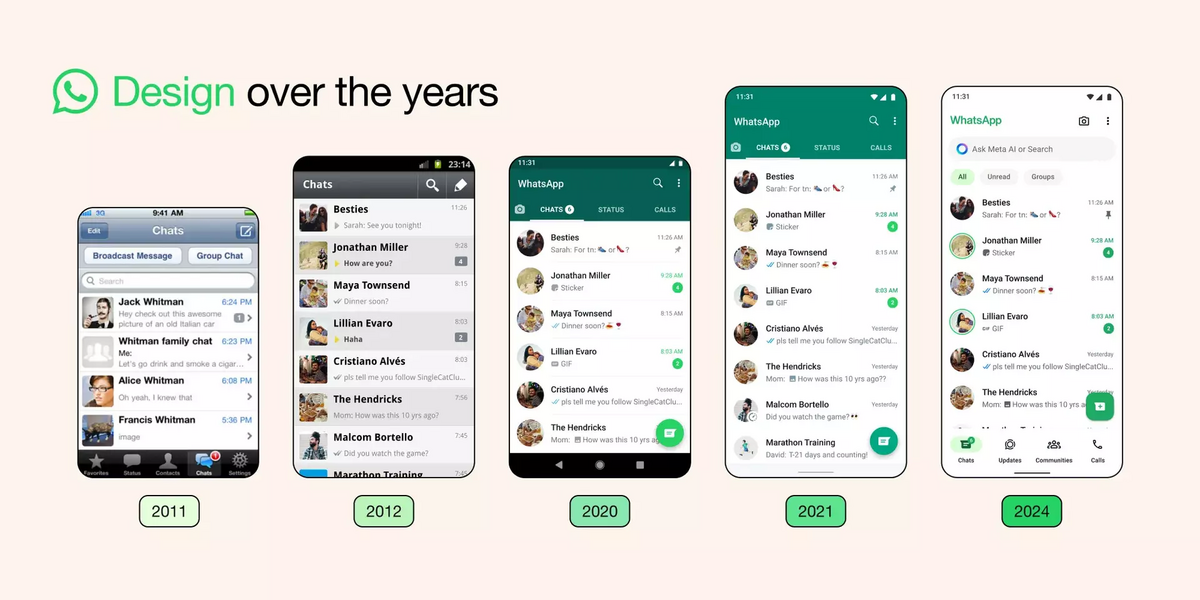 A quoi ressemble la nouvelle interface de WhatsApp sur l'iPhone