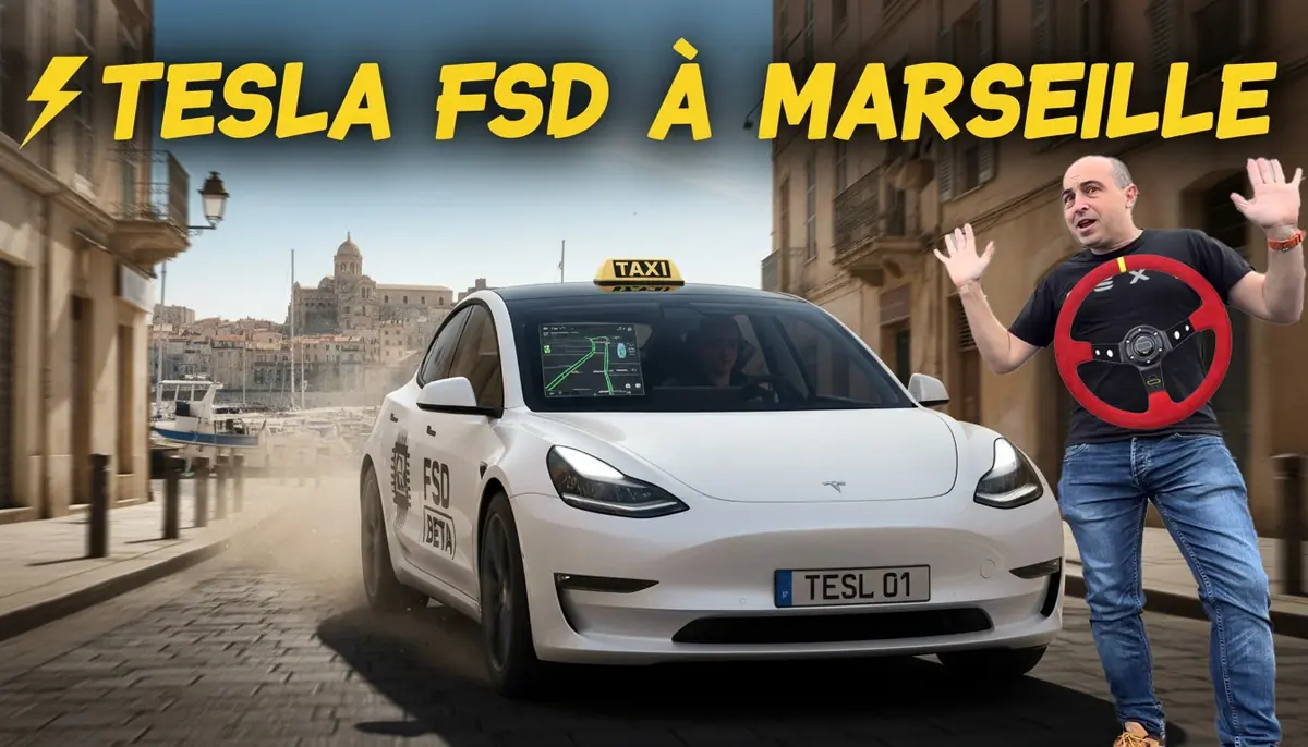 Test de la conduite autonome Tesla FSD à Marseille