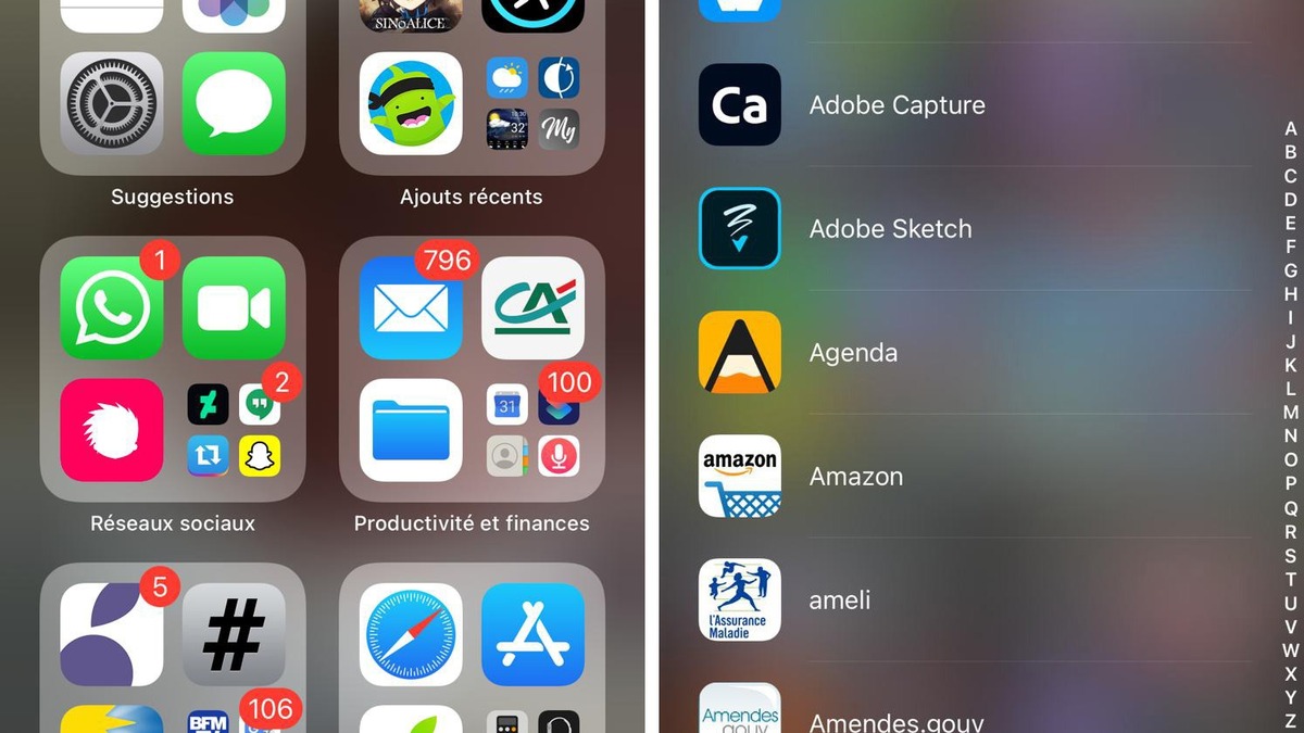 iOS 14 : "Bibliothèque d'apps" permet de s'y retrouver dans toutes ses ...