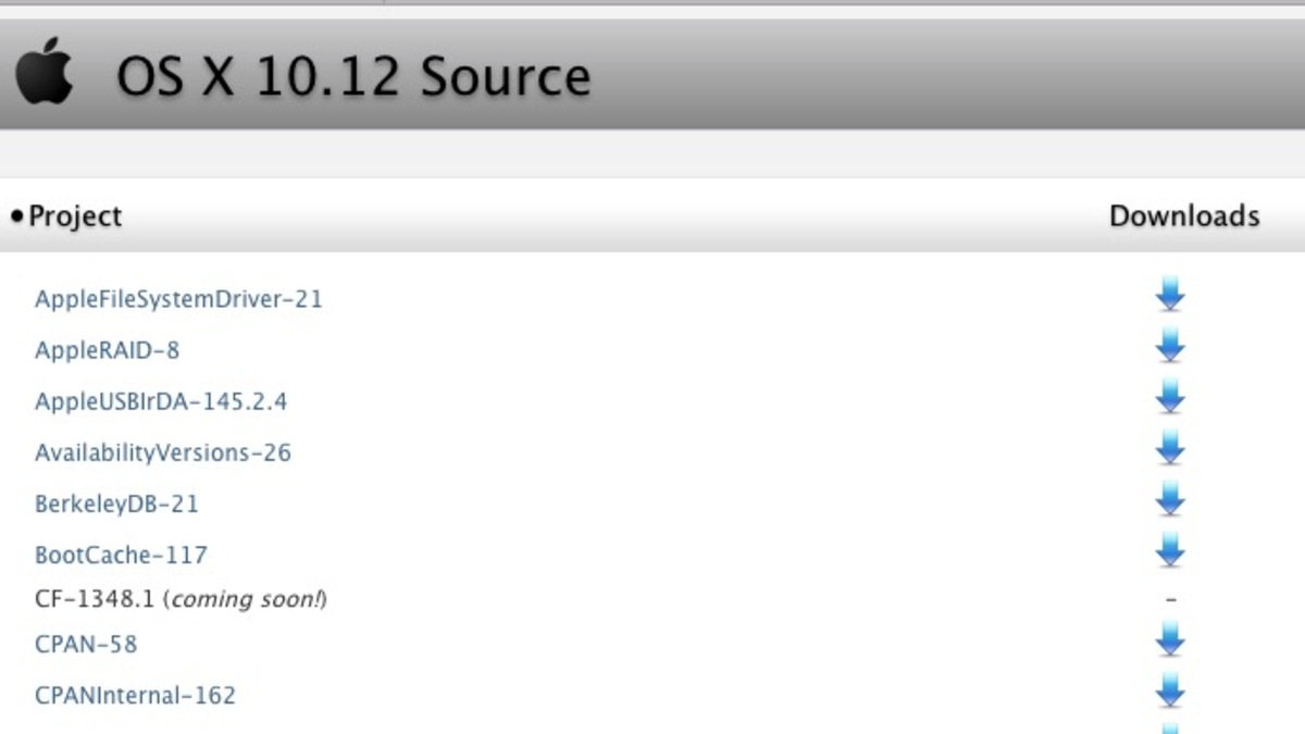 Le code source de macOS 10.12 (Darwin) est disponible