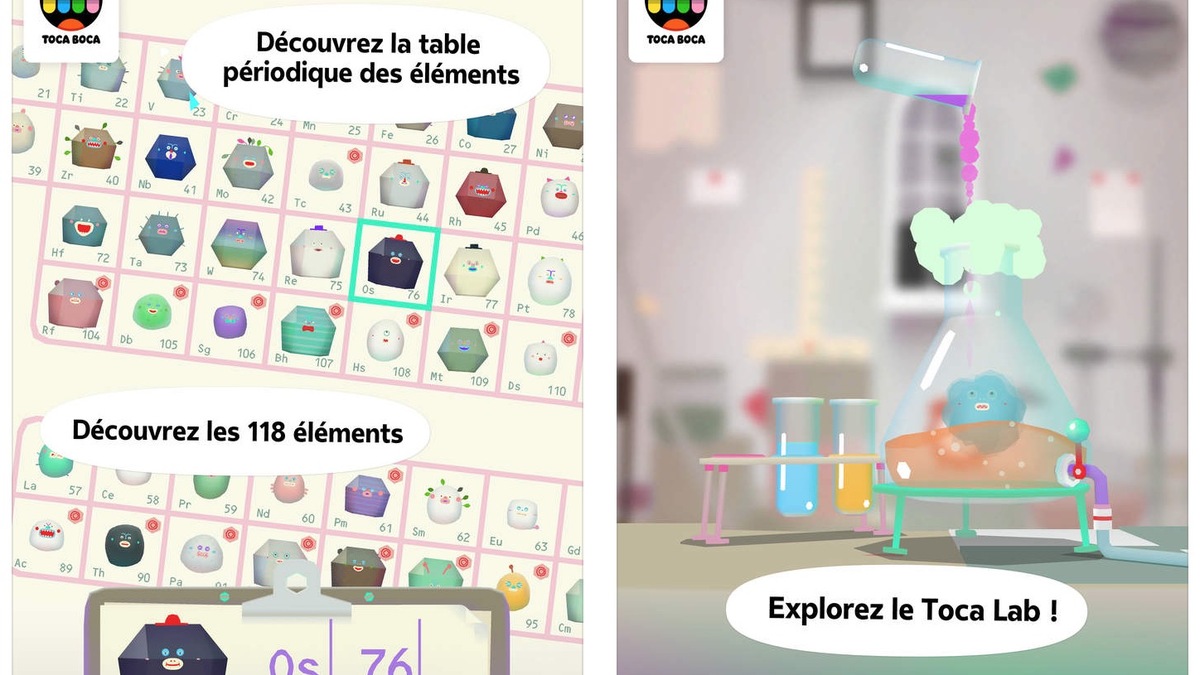 Toca Lab : Elements fait découvrir (gratuitement) la table périodique ...