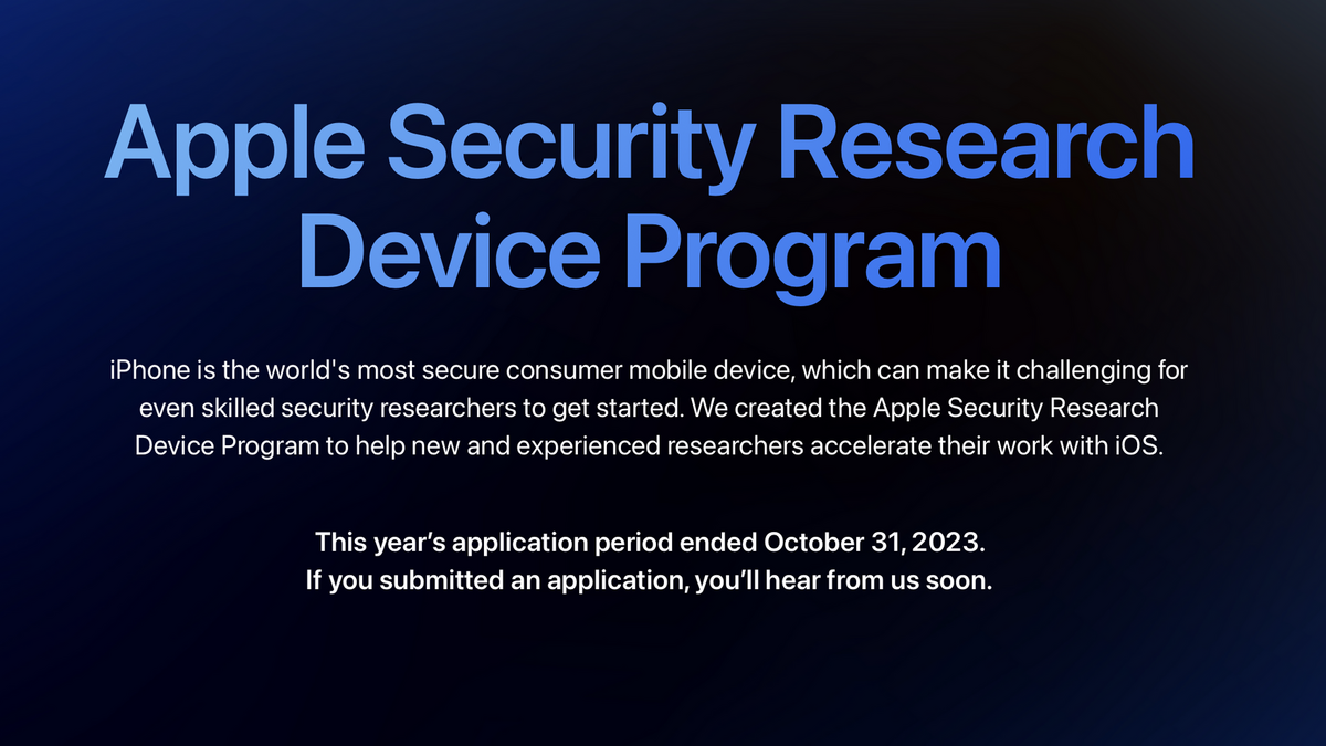 Un rare cliché de l'iPhone spécial pour les chercheurs en sécurité