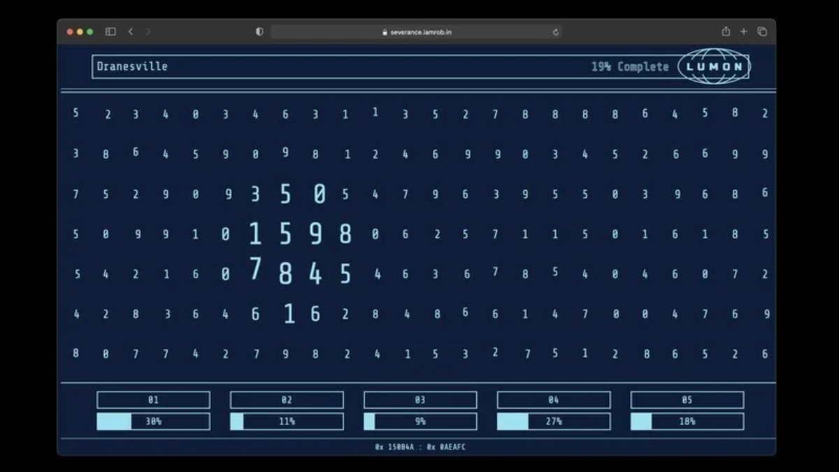 Insolite : il recrée l'interface de "Severance" (librement accessible ...