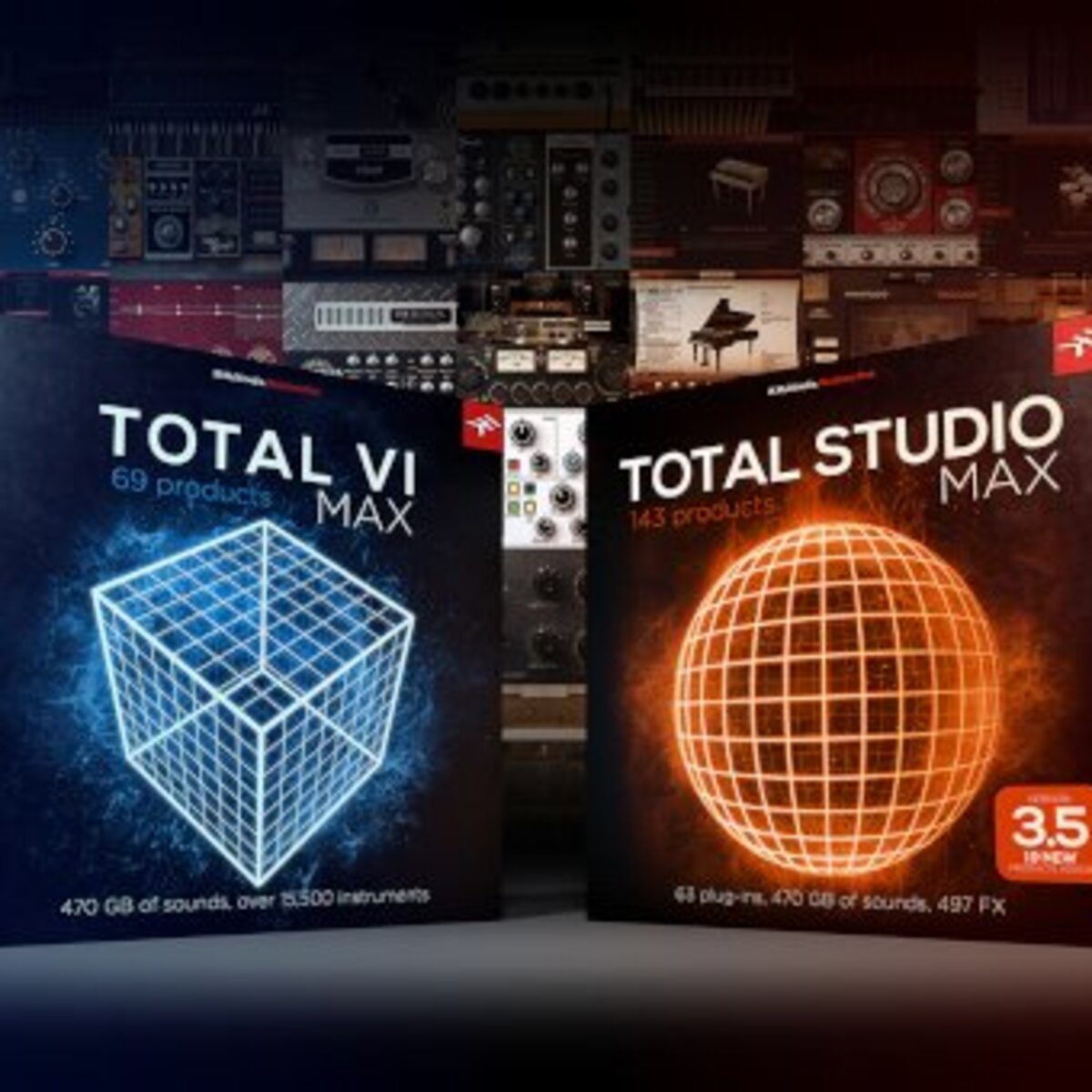 Total Studio 3.5 Max et Total VI Max d'IK Multimedia sont disponibles à 719 et 479€