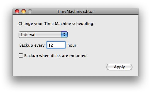 TimeMachineEditor, contrôlez Time Machine
