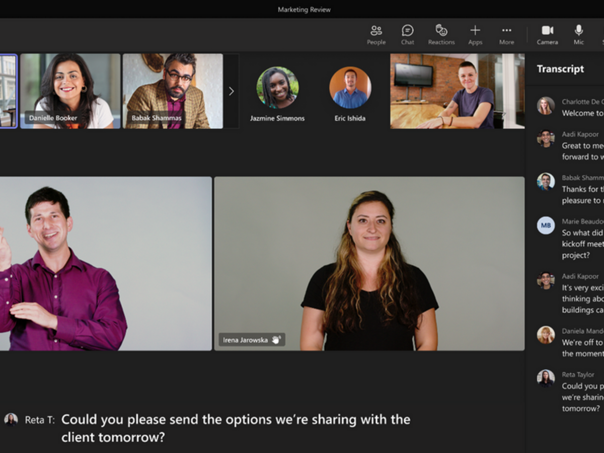 Microsoft Teams propose une vue en langue des signes