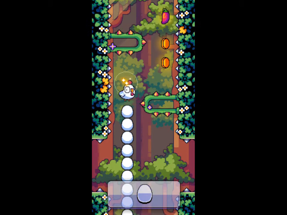 Total Eggscape!, un jeu de poule qui permet de construire une tour d’œufs sur son iPhone