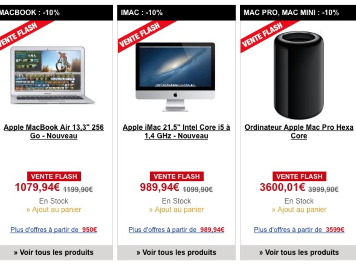 Bon plan : -10% sur le nouveau Mac Pro, le nouvel iMac et le nouveau ...
