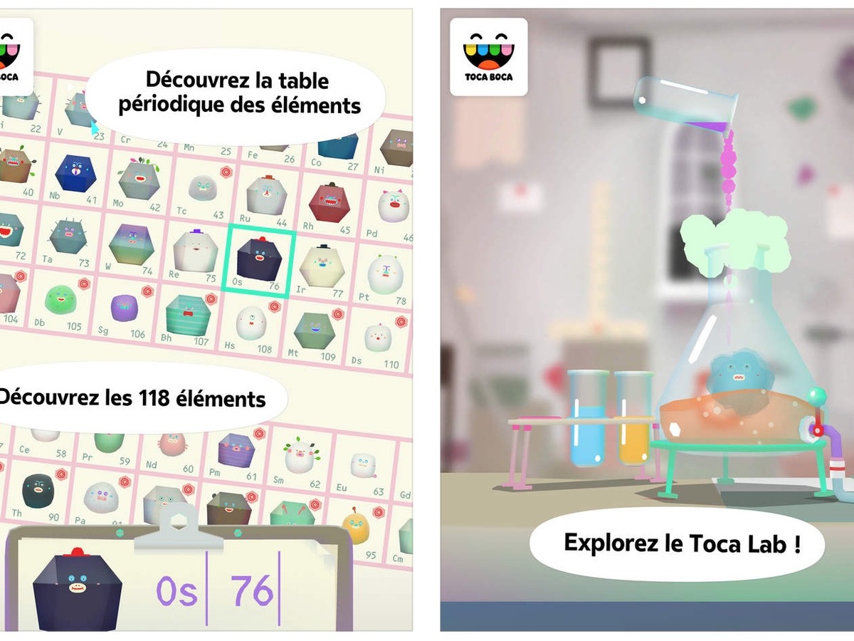 Toca Lab : Elements fait découvrir (gratuitement) la table périodique ...
