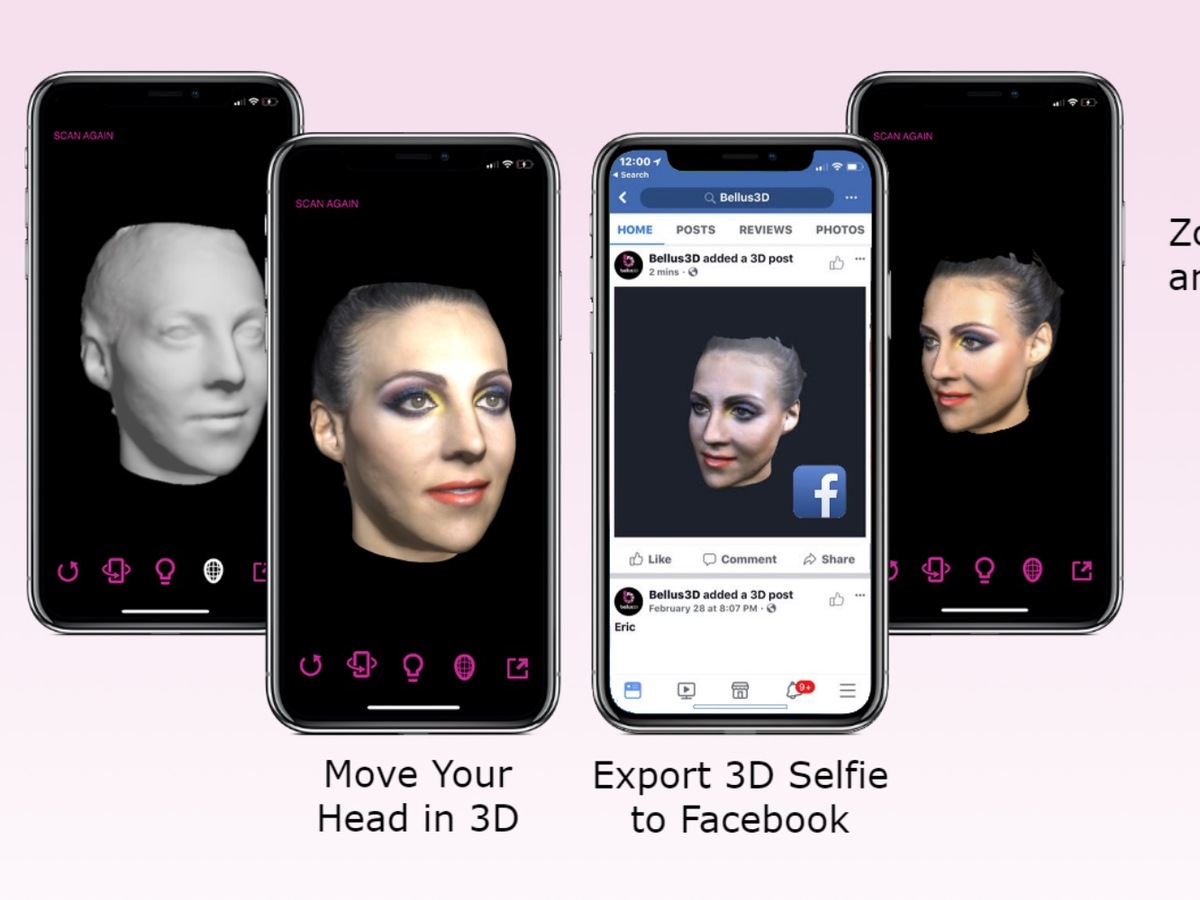 Bellus3D Face App crée des selfies en 3D sur l'iPhone X