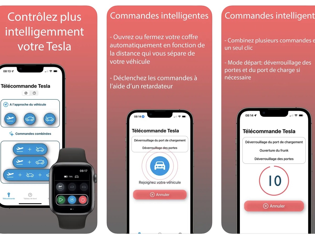 Tesla : une télécommande sur Apple Watch et une app pour optimiser la ...